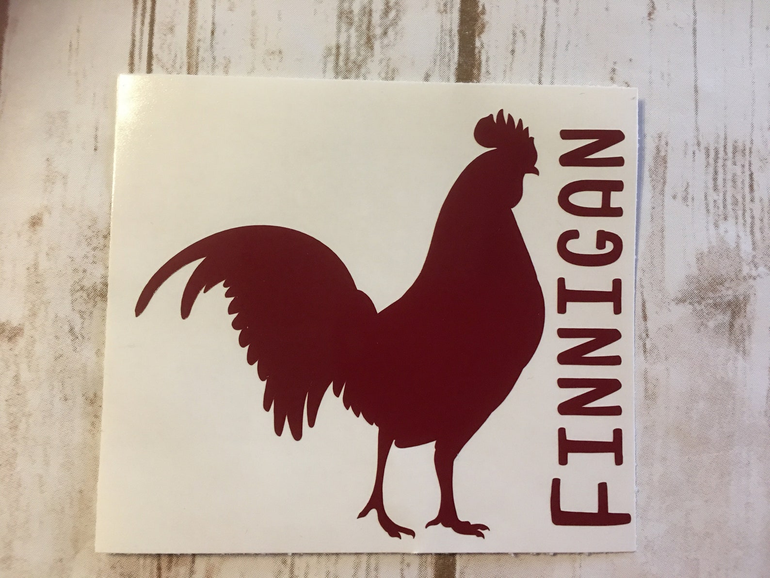 Rooster Decal Monogram Decal Personalized Rooster Decal - Etsy