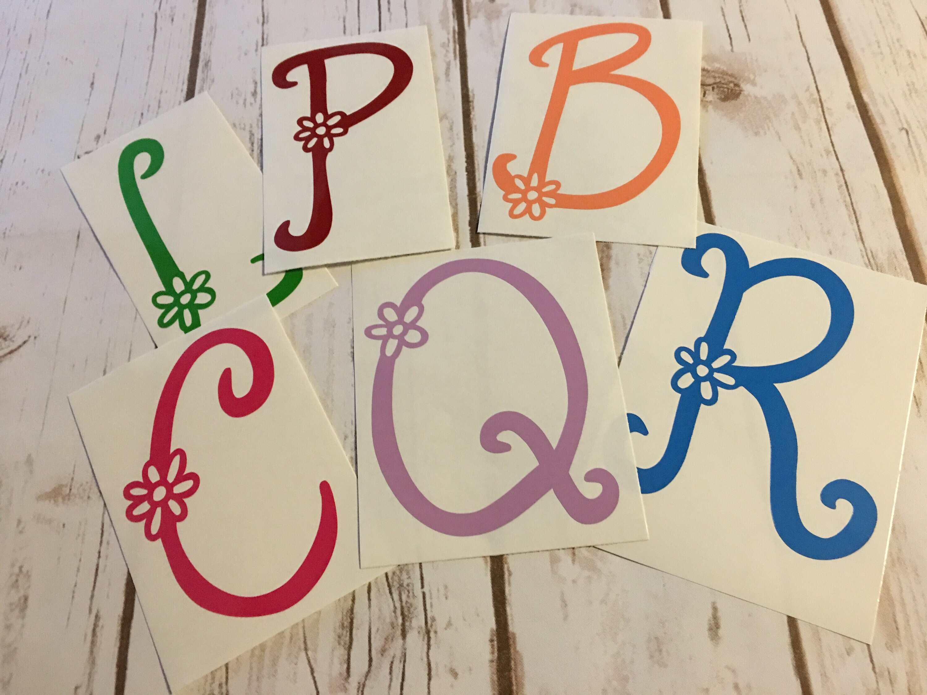 Letter Decal single Letter Decal Vinyl Decal Tumbler - Etsy