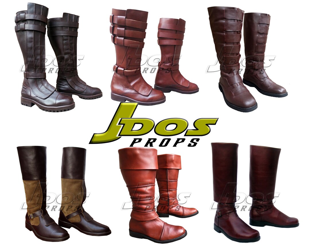 Custom Leather Boots Star Wars Prop Replica MADE TO ORDER : Anakin, Obi ...