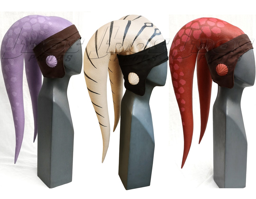 Twi'lek Latex Lekku 23.5” Curvy Headtails Prop Replica Star Wars ...