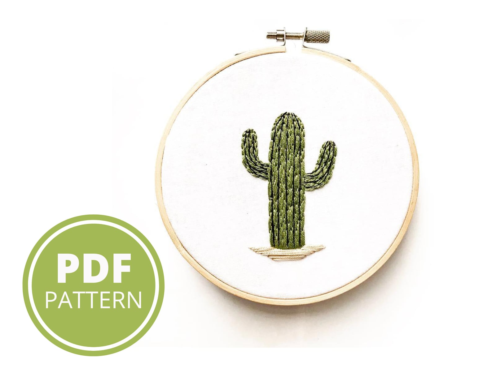 Desert Cactus Embroidery Pattern, Cactus Embroidery, PDF Pattern ...
