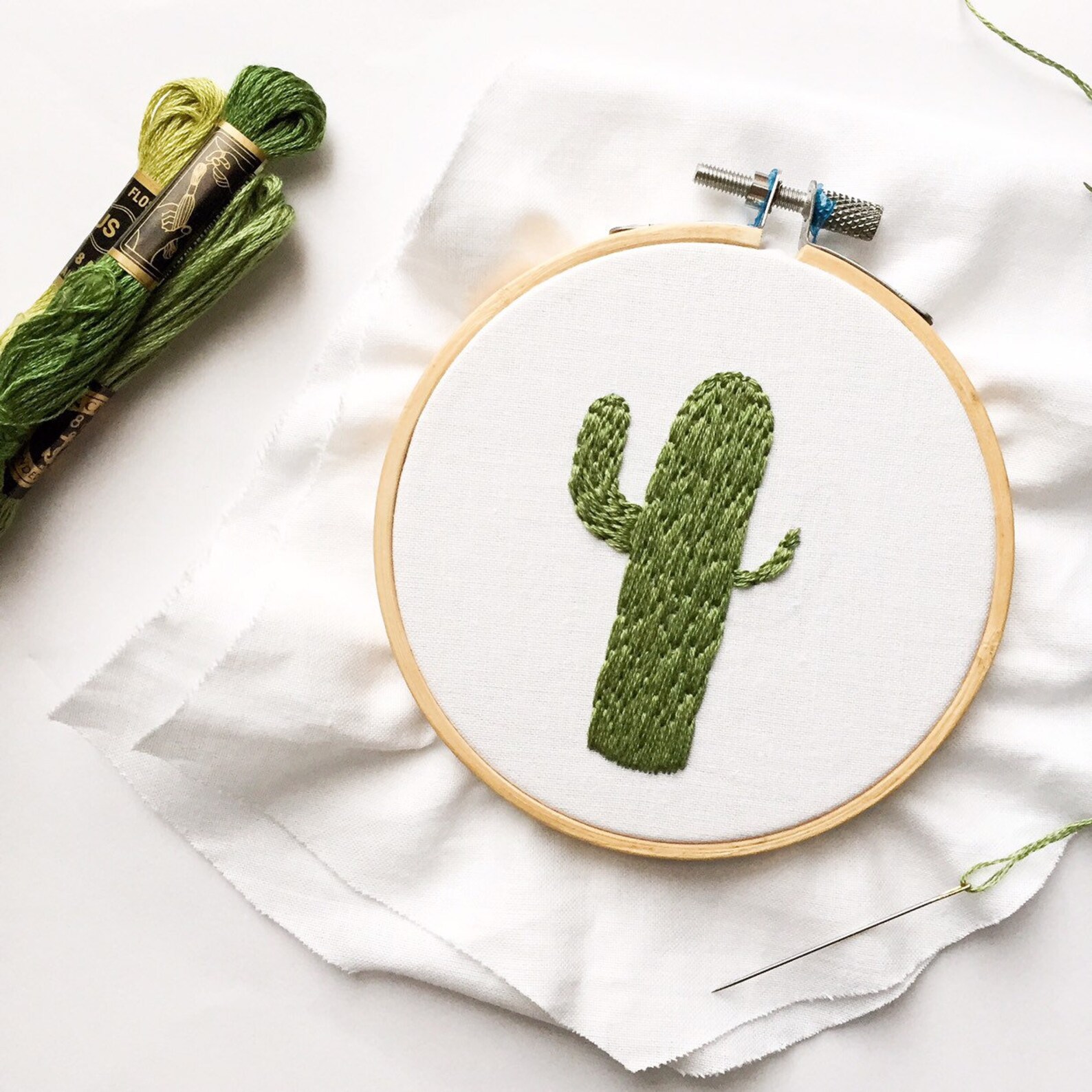 Cactus Embroidery Kit, DIY Beginners Embroidery Kit, Embroidery Kit ...