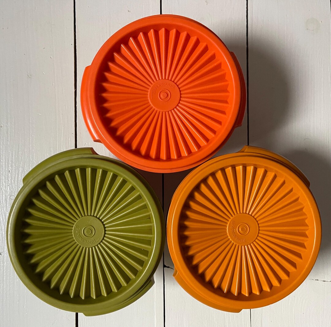 Tupperware-doos Set Van 3 Vintage Sunburst Starburst Servalier Groen ...