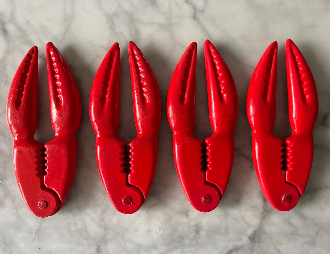 Red Lobster Claw Seafood Cracker Crab Opener Set of 4 - Etsy