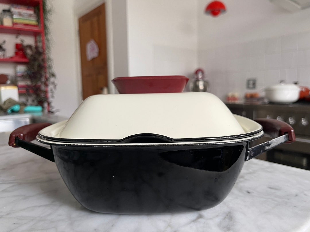 Super Kat Emaille Pan Jaren 50 Vintage Dutch Design Bakeliet - Etsy