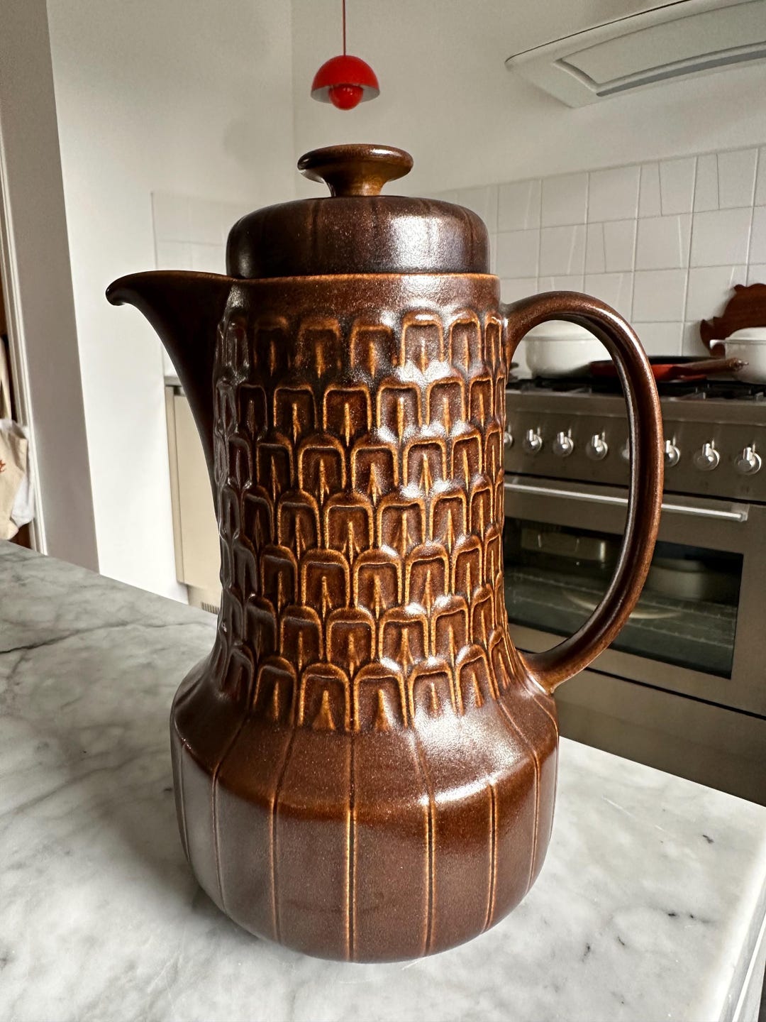 Wedgwood Pennine Brown Teapot Coffee Pot Mid Century Geometric Design ...