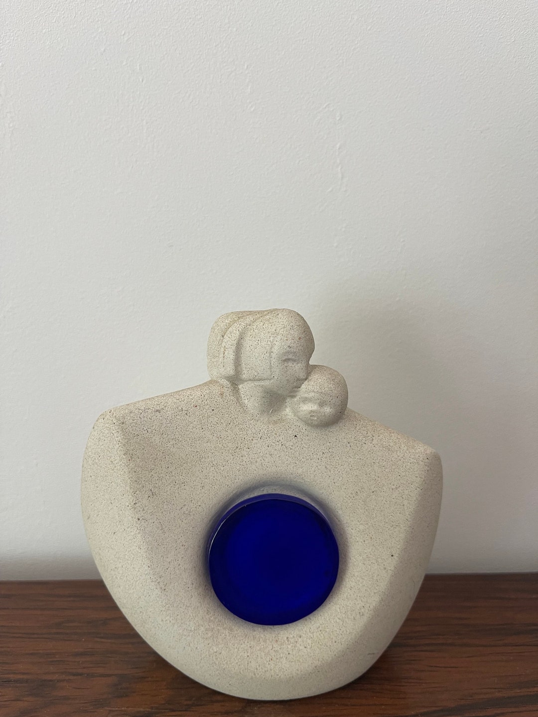 Marbell Stone Art Belgium Modernist Sculpture Woman and Child Vintage ...