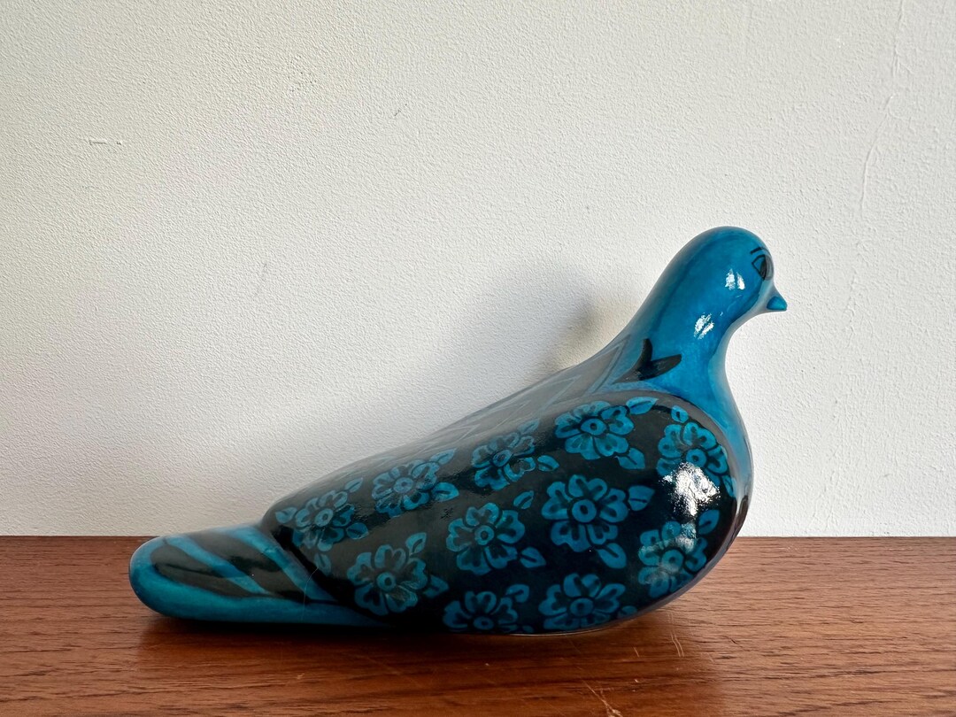 Vintage Ceramic Pigeon Painted Bird Ethnic Folk Art Figurine Tonala ...
