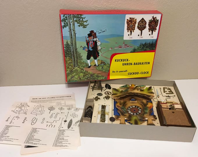 1960s Vintage Do It Yourself CUCKOO-CLOCK Kit Made in Germany Kuckuck ...