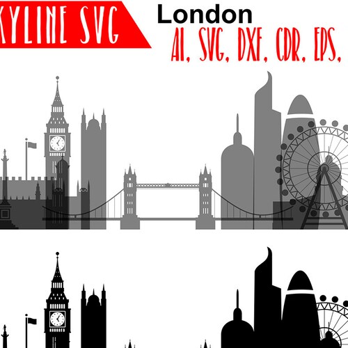 London Skyline SVG Great Britain SVG London City Silhouette - Etsy