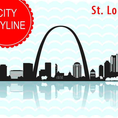 St. Louis SVG City of St. Louis Vector Skyline City - Etsy