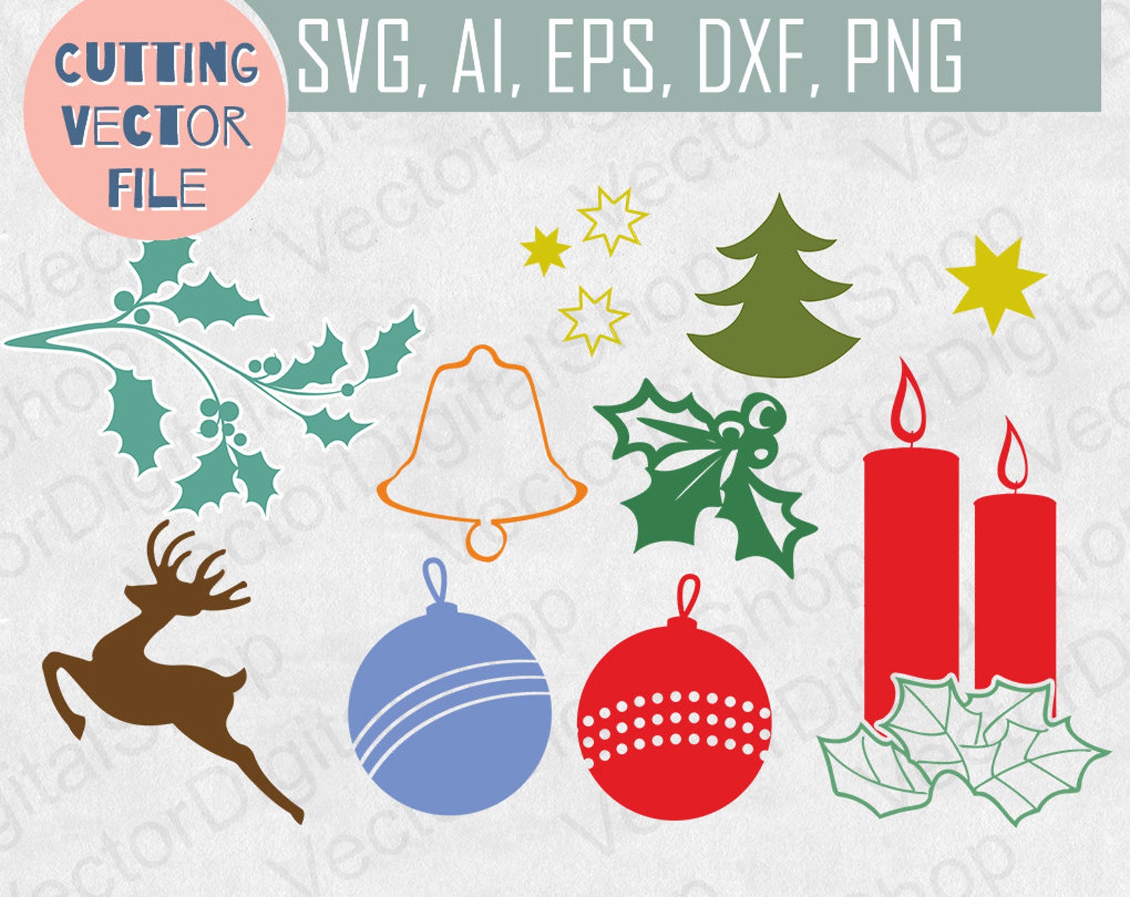 Christmas SVG Christmas Clipart SVG Cut File Vector Clip - Etsy