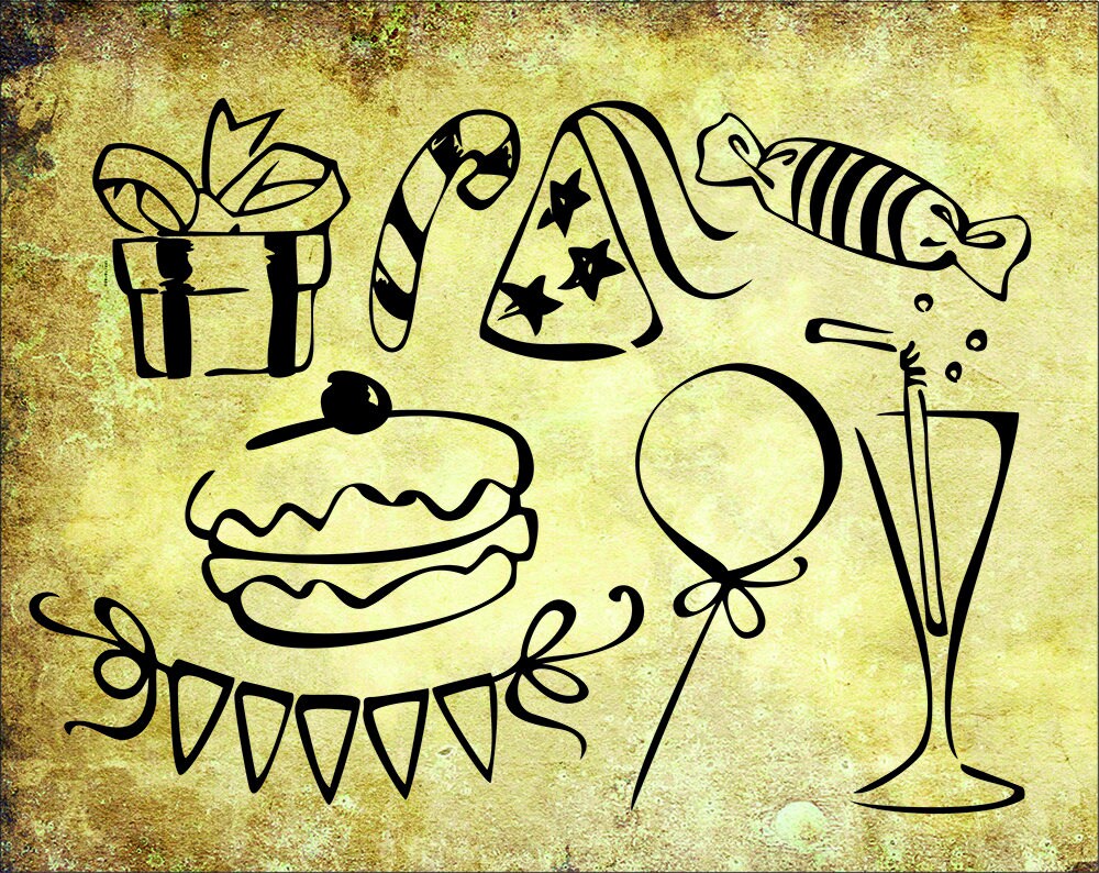 Party SVG Set Birthday Party SVG Party Svg Cutting Files - Etsy UK