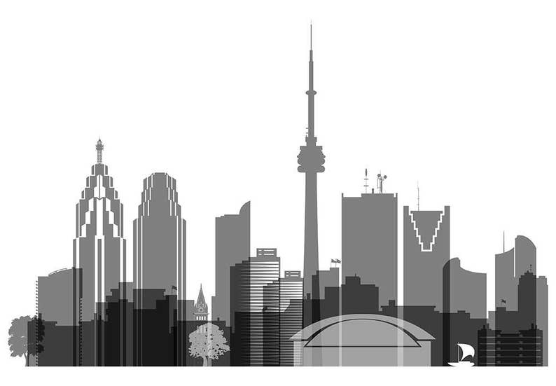 Toronto Vector Skyline Toronto SVG Silhouette Svg Dxf | Etsy Canada