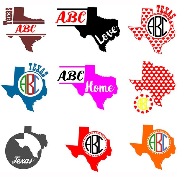 Texas Monogram - Etsy