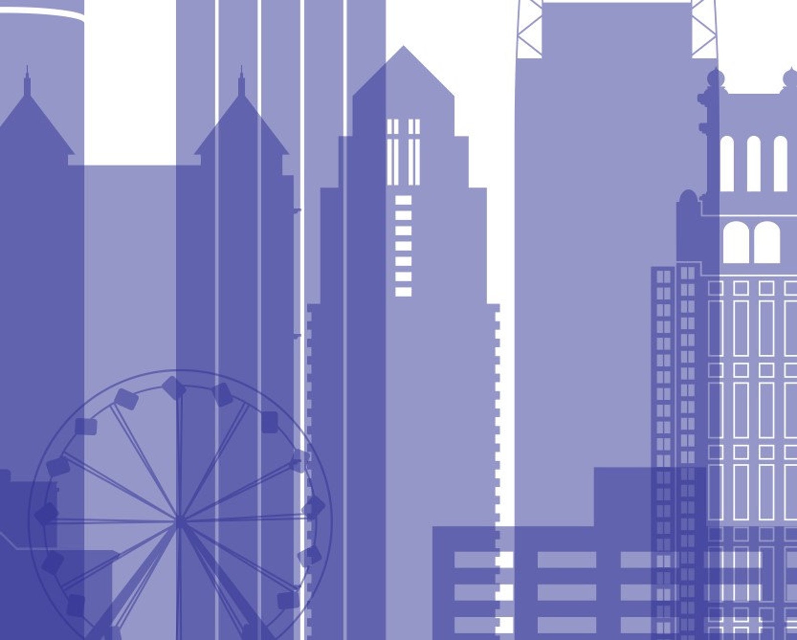 Atlanta Vector Skyline, Atlanta SVG, Silhouette, Svg, Dxf, Eps, Ai, Cdr ...
