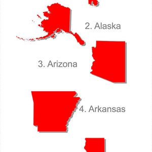 State Svg, US State Svg, United States Vector, USA States Svg, 50 ...