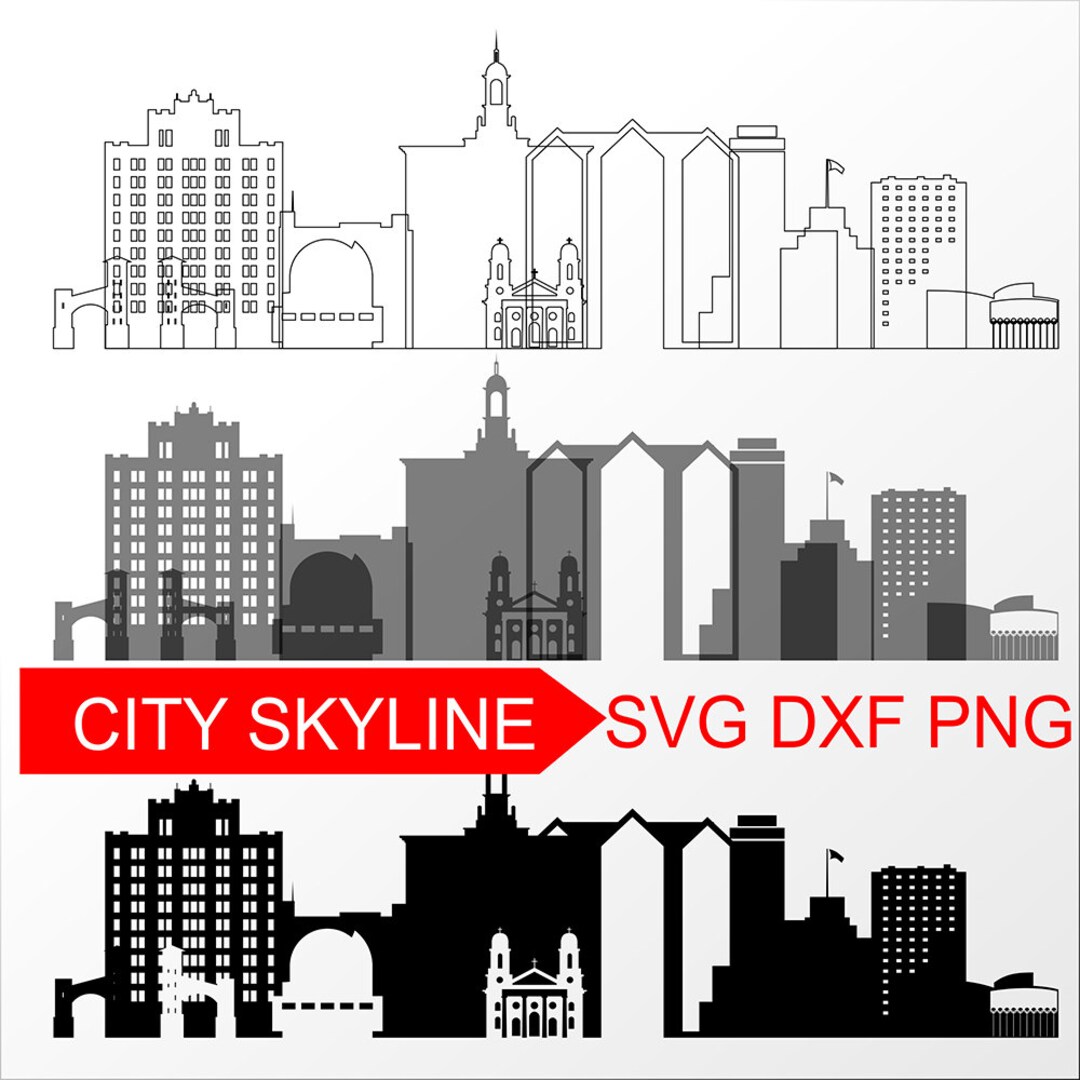 San Jose SVG, San Jose Vector Skyline, San Jose Silhouette, Svg, Dxf ...