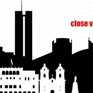 Lima Skyline Vector, Lima SVG, Peru City Silhouette, Capital of Peru ...