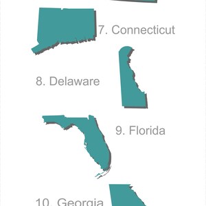 State Svg, US State Svg, United States Vector, USA States Svg, 50 ...