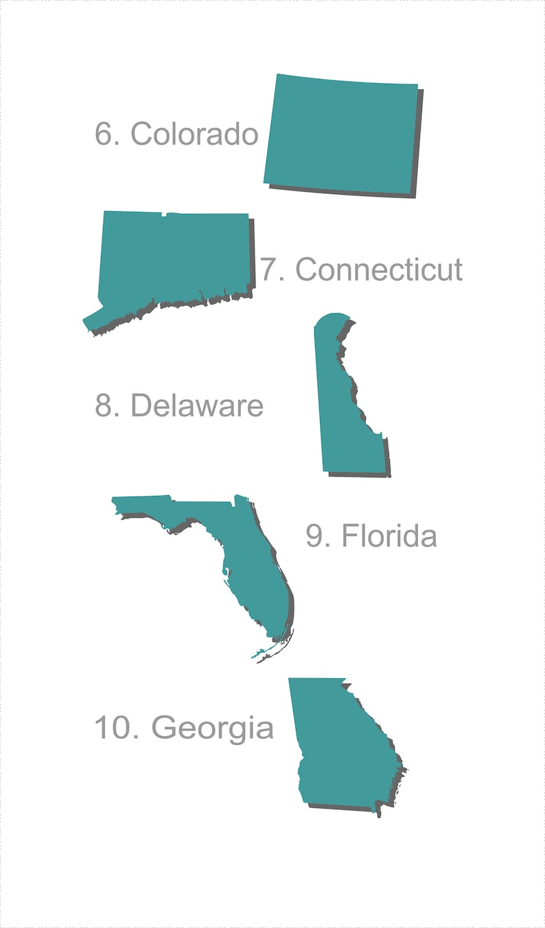 State Svg US State Svg United States Vector USA States Svg | Etsy