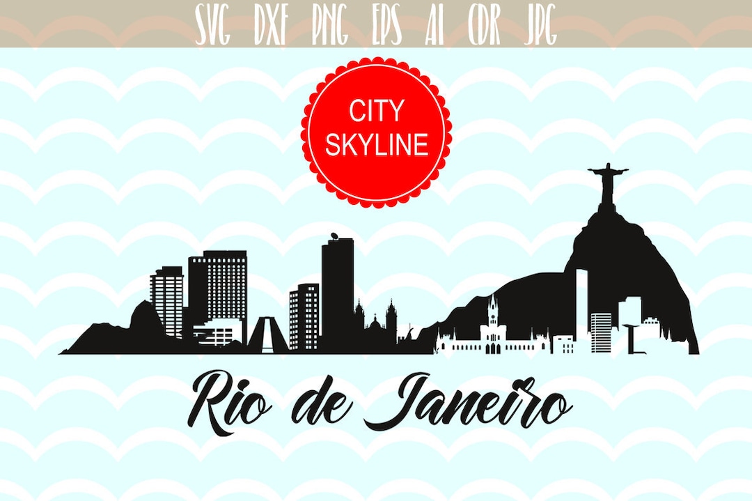 Rio De Janeiro Skyline SVG, Brazil City Vector Skyline, City Silhouette ...