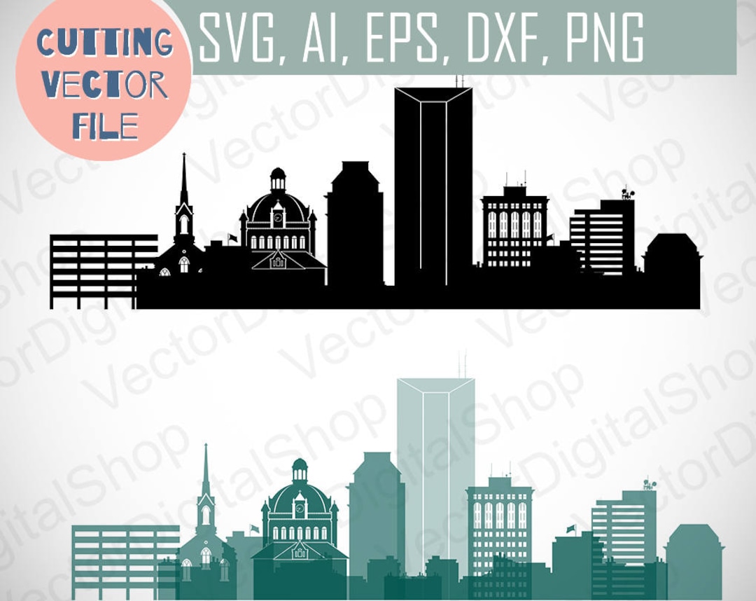 Lexington, Kentucky Skyline SVG, Downtown Lexington Vector, Silhouette ...