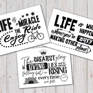 Life Quote SVG Bundle, Life Quote Cut File Bundle, Home Cut Files, Wall ...