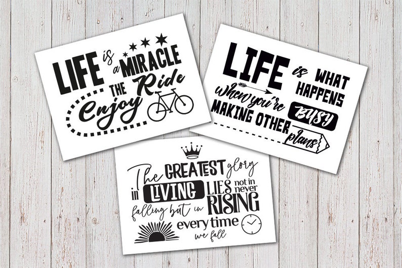 Life Quote SVG Bundle Life Quote Cut File Bundle Home Cut | Etsy
