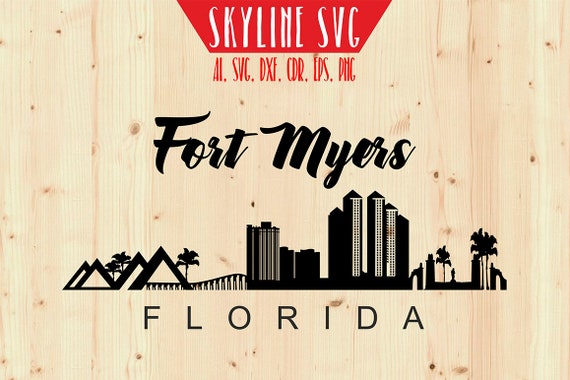Fort Myers SVG Florida City Vector Skyline Fort Myers - Etsy