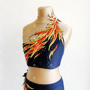 Pole Dance Costume, Pole Performance Set, Dark Blue Pole Costume - Etsy