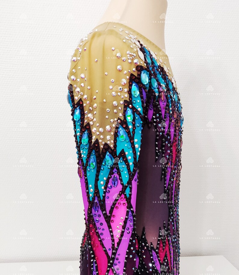 Multicolor Elegant Rhythmic Gymnastic Unitard Acro Costume - Etsy