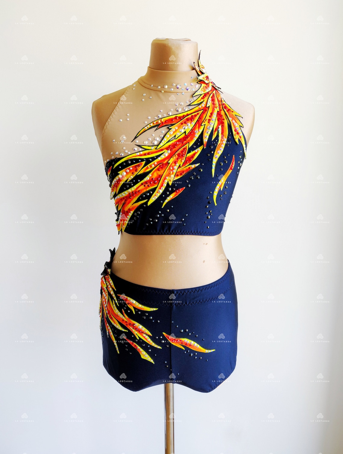 Pole Dance Costume Pole Performance Set Dark Blue Pole - Etsy