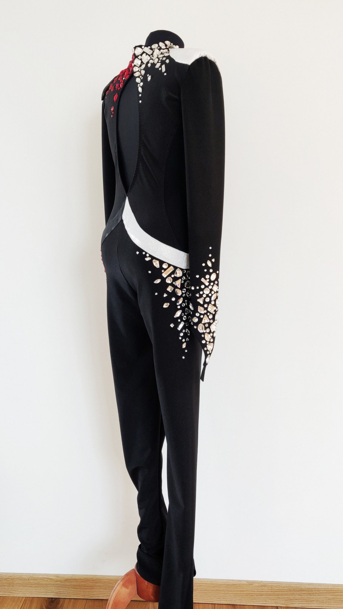 Black/red/white Figure Skating Costume Acro Costume Roller - Etsy