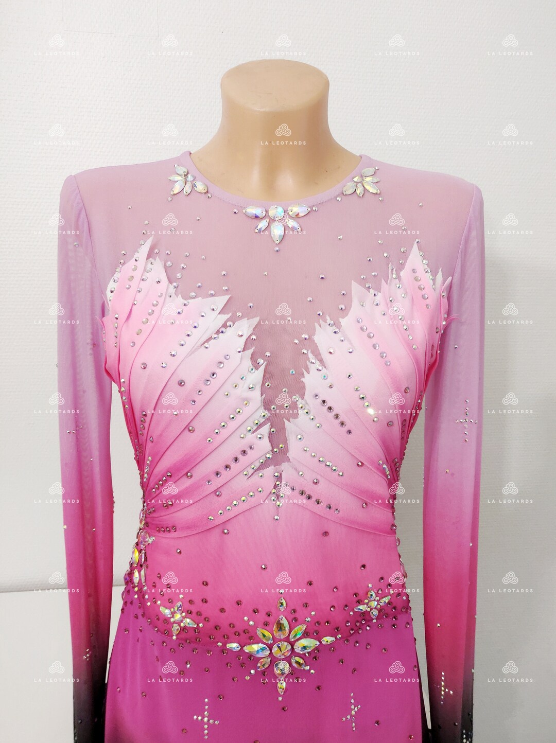 Pink Figure Skating Dress, Roller Skating Dress, Show Dance, Lyrical ...