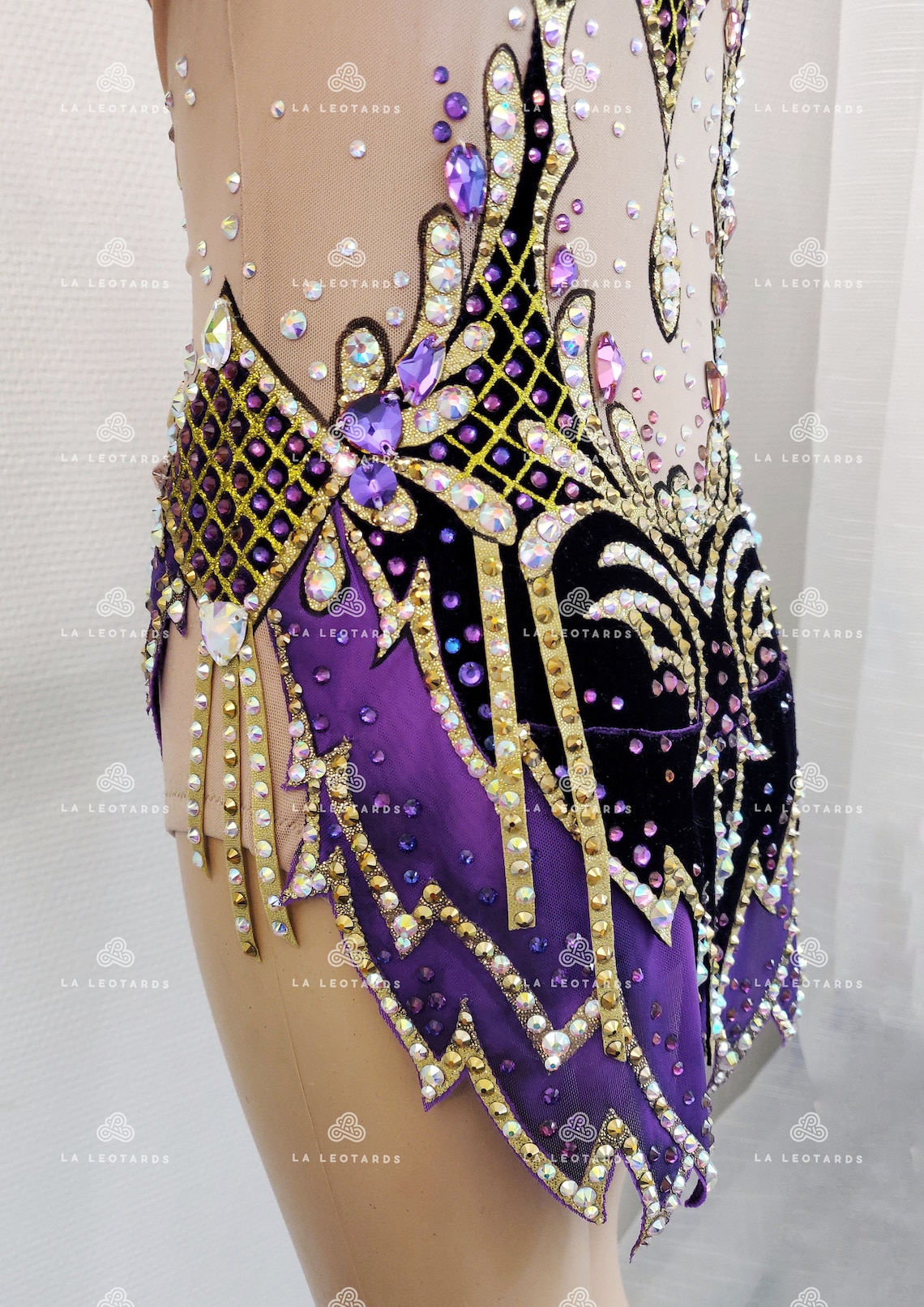 Purple Competition Rhythmic Gymnastics Leotard Roller Skating - Etsy