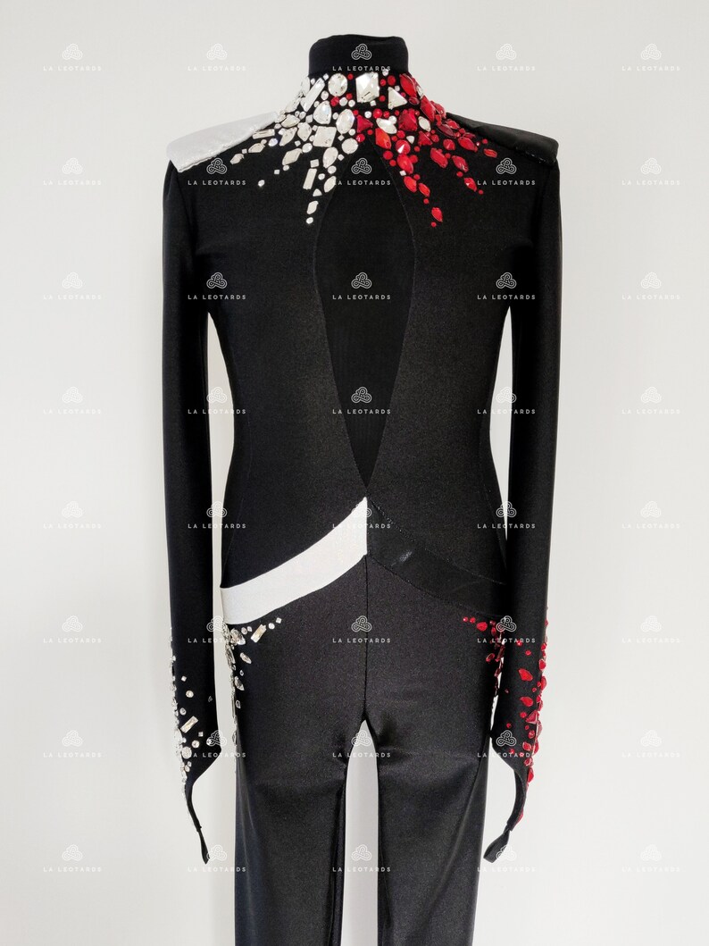 Black/red/white Figure Skating Costume Acro Costume Roller - Etsy