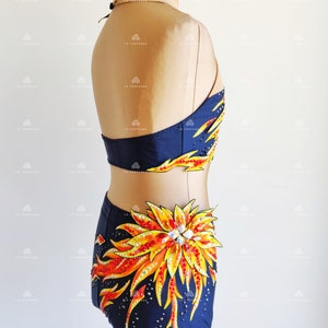 Pole Dance Costume, Pole Performance Set, Dark Blue Pole Costume - Etsy