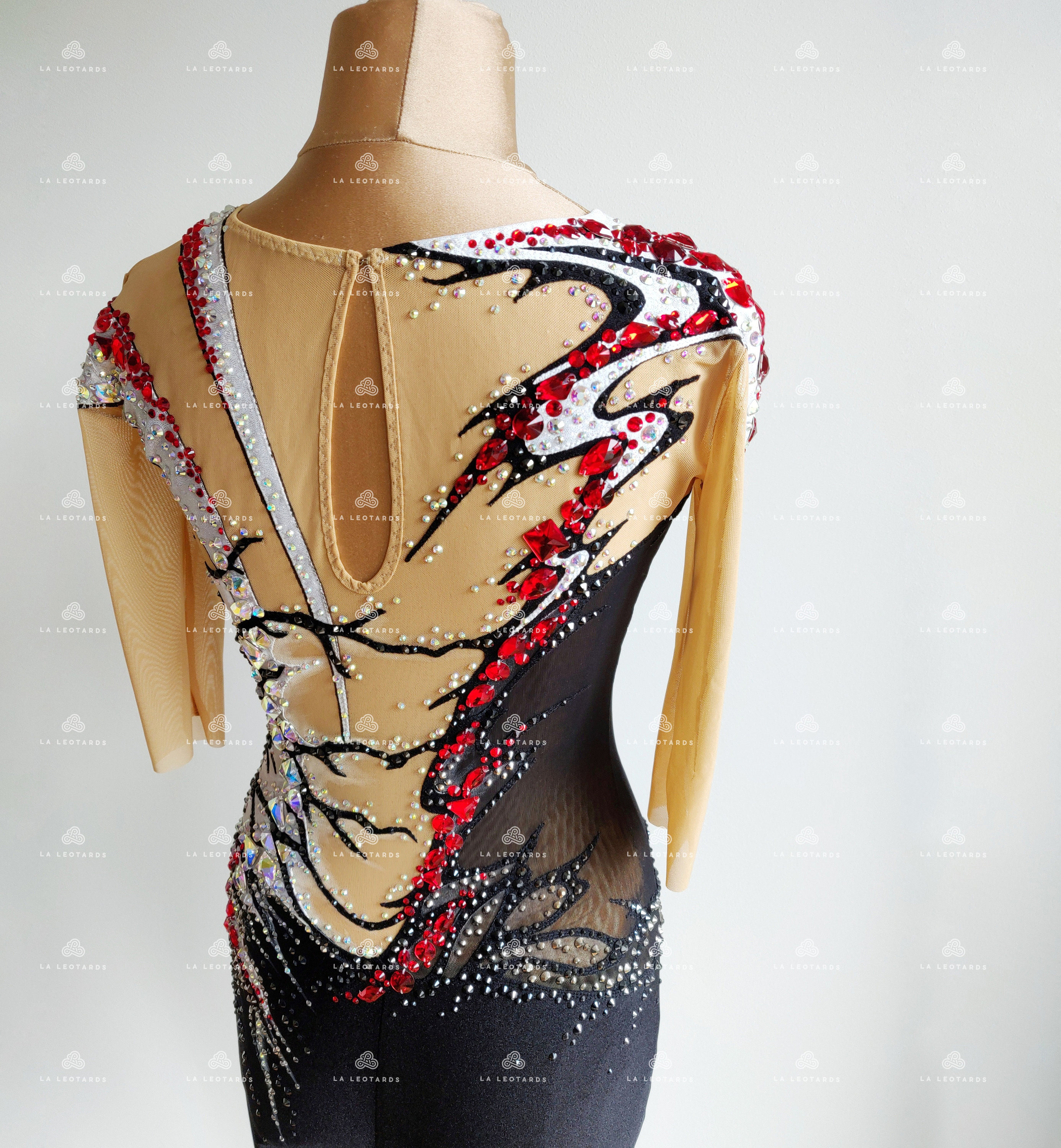 Black and White Competition Gymnastics Unitard, Acro Costume, Roller ...