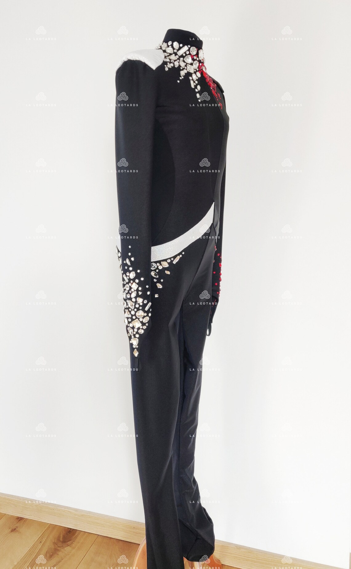 Black/red/white Figure Skating Costume Acro Costume Roller - Etsy