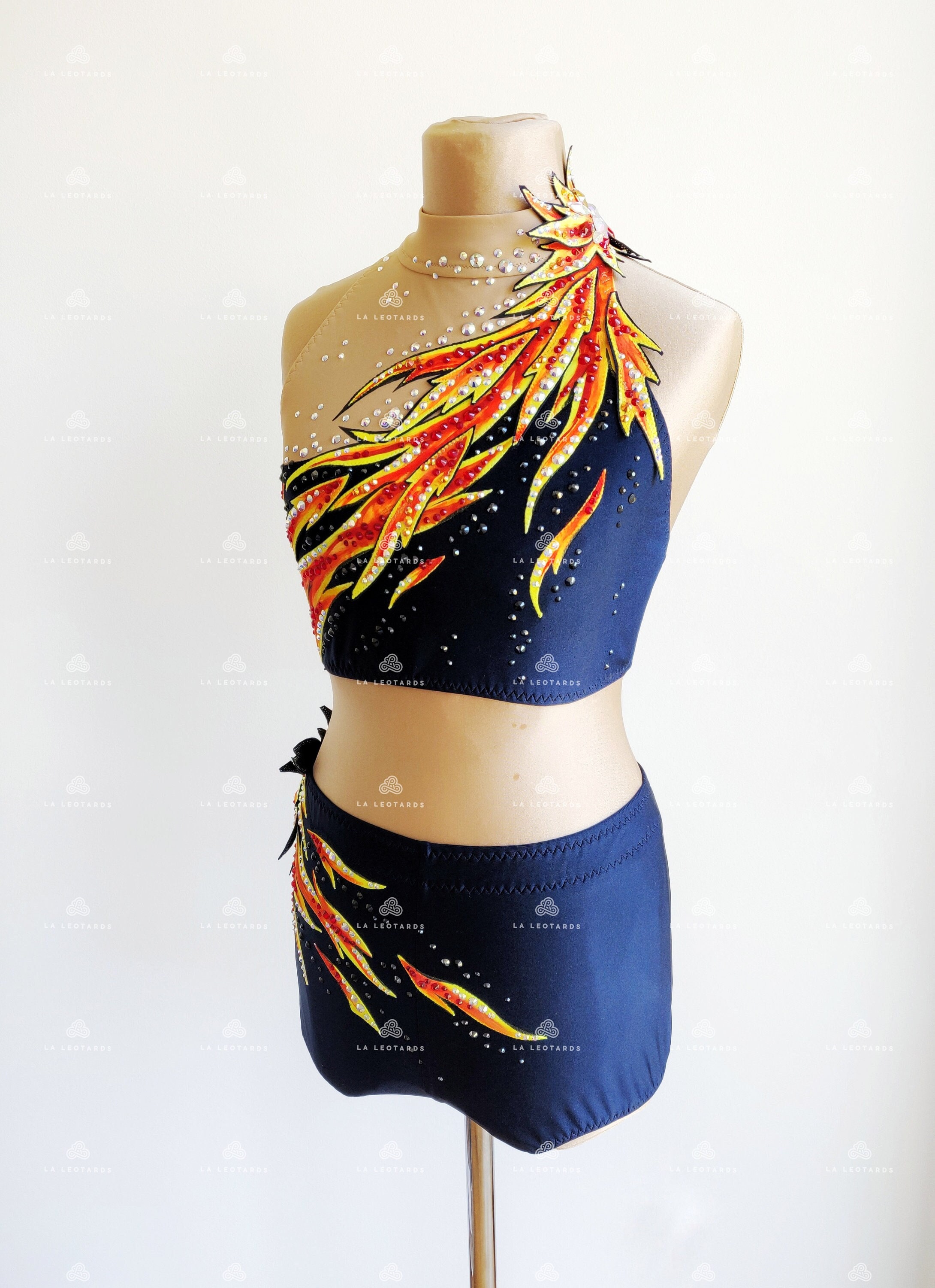 Pole Dance Costume Pole Performance Set Dark Blue Pole - Etsy
