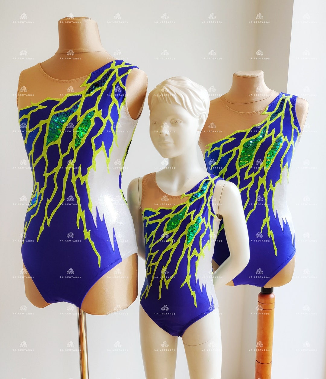 Blue Synchronized Swimming Suits Girls Women, RG Leotard - Etsy