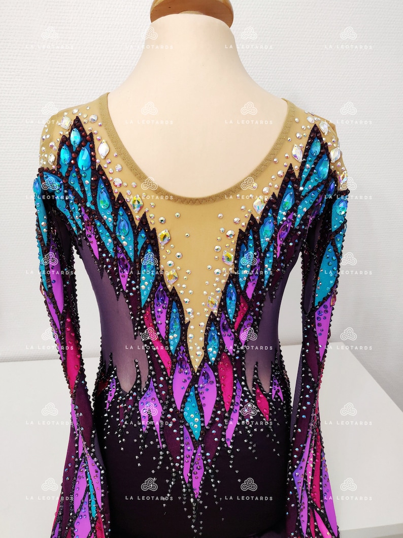 Multicolor Elegant Rhythmic Gymnastic Unitard Acro Costume - Etsy