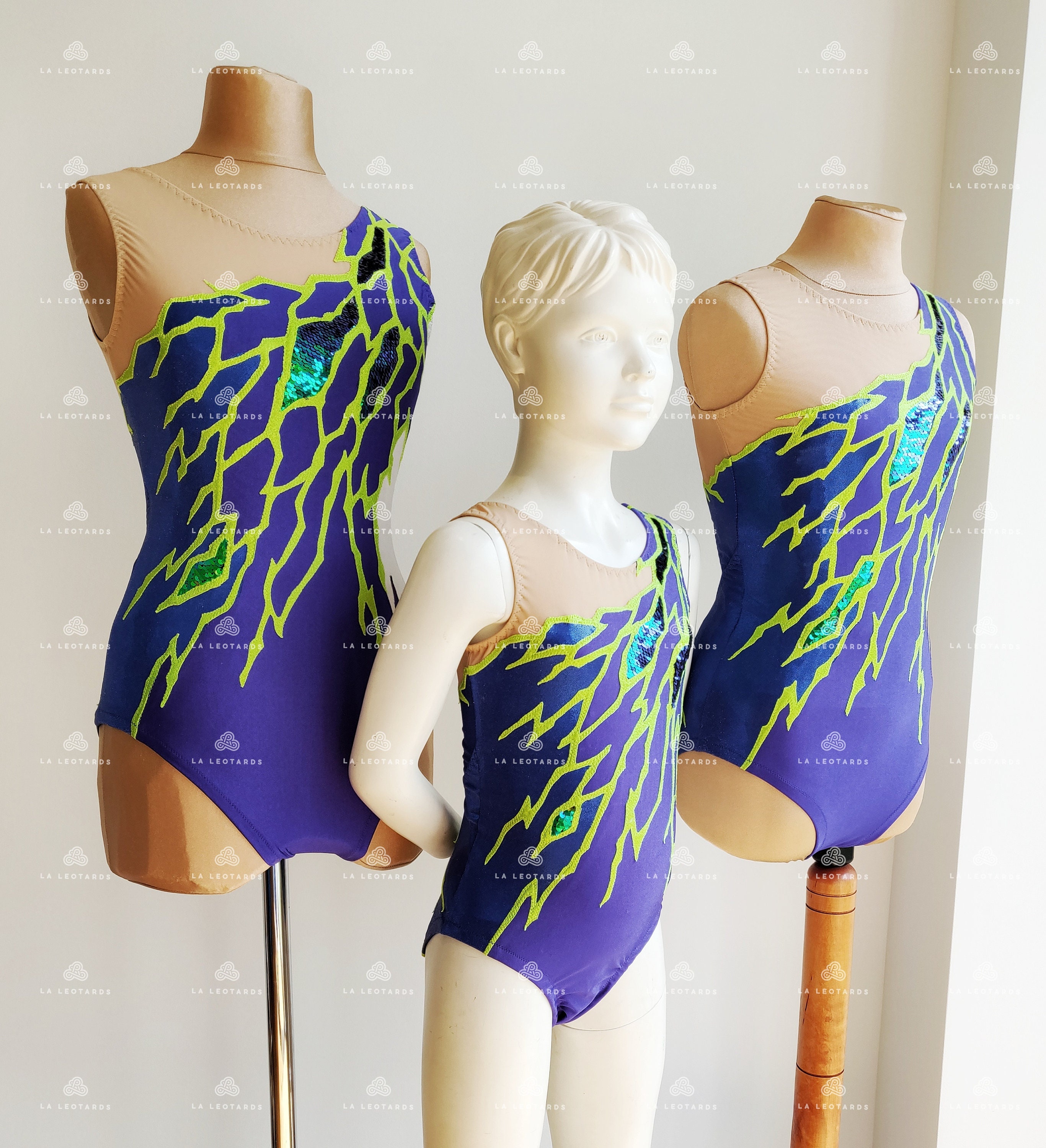 Blue Synchronized Swimming Suits Girls Women, RG Leotard - Etsy