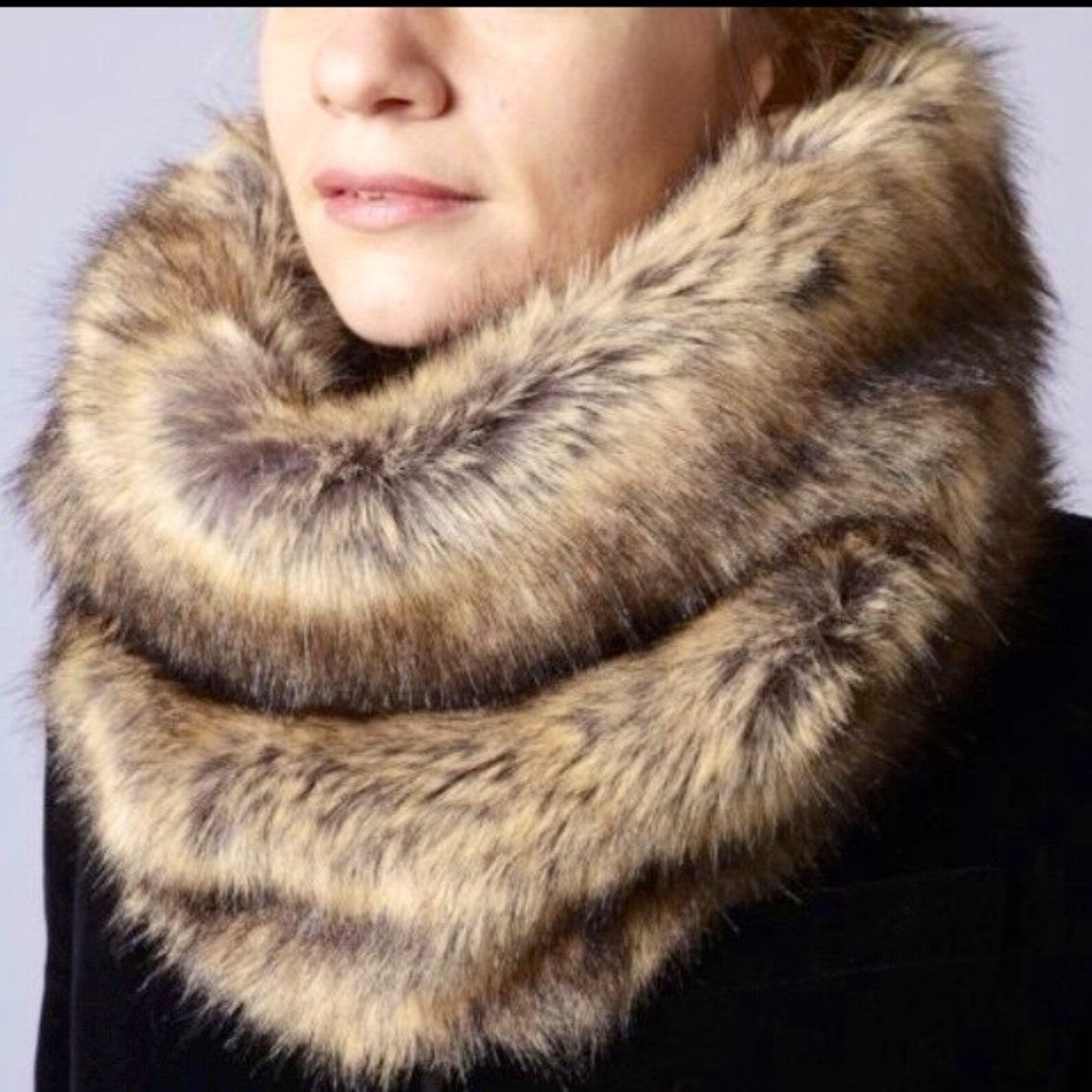 Luxury Faux Fur Snood Neck Ruff Chic and Stylish | Etsy