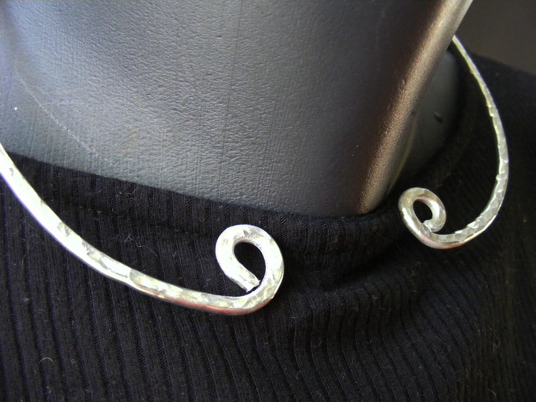 Silver Color Aluminum Open Simple Necklace Minimalist Style - Etsy