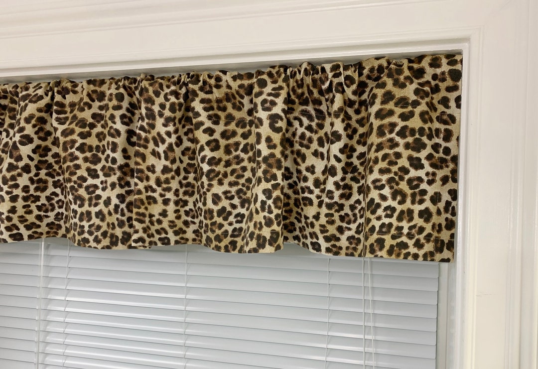 Leopard Valance. Brown Sand Black Valance. Valance Window Valance ...