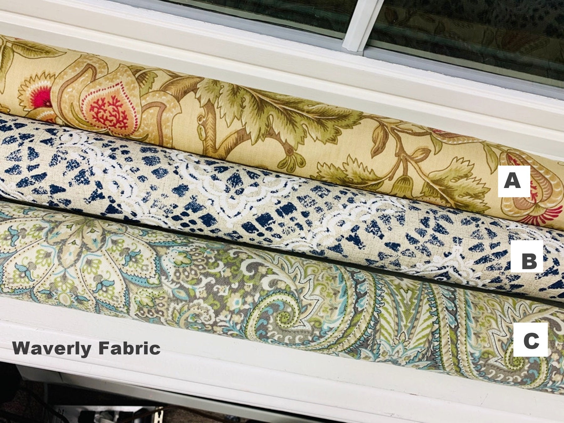 Waverly Blue Floral Cover Door Draft Stopper COVER Breeze - Etsy