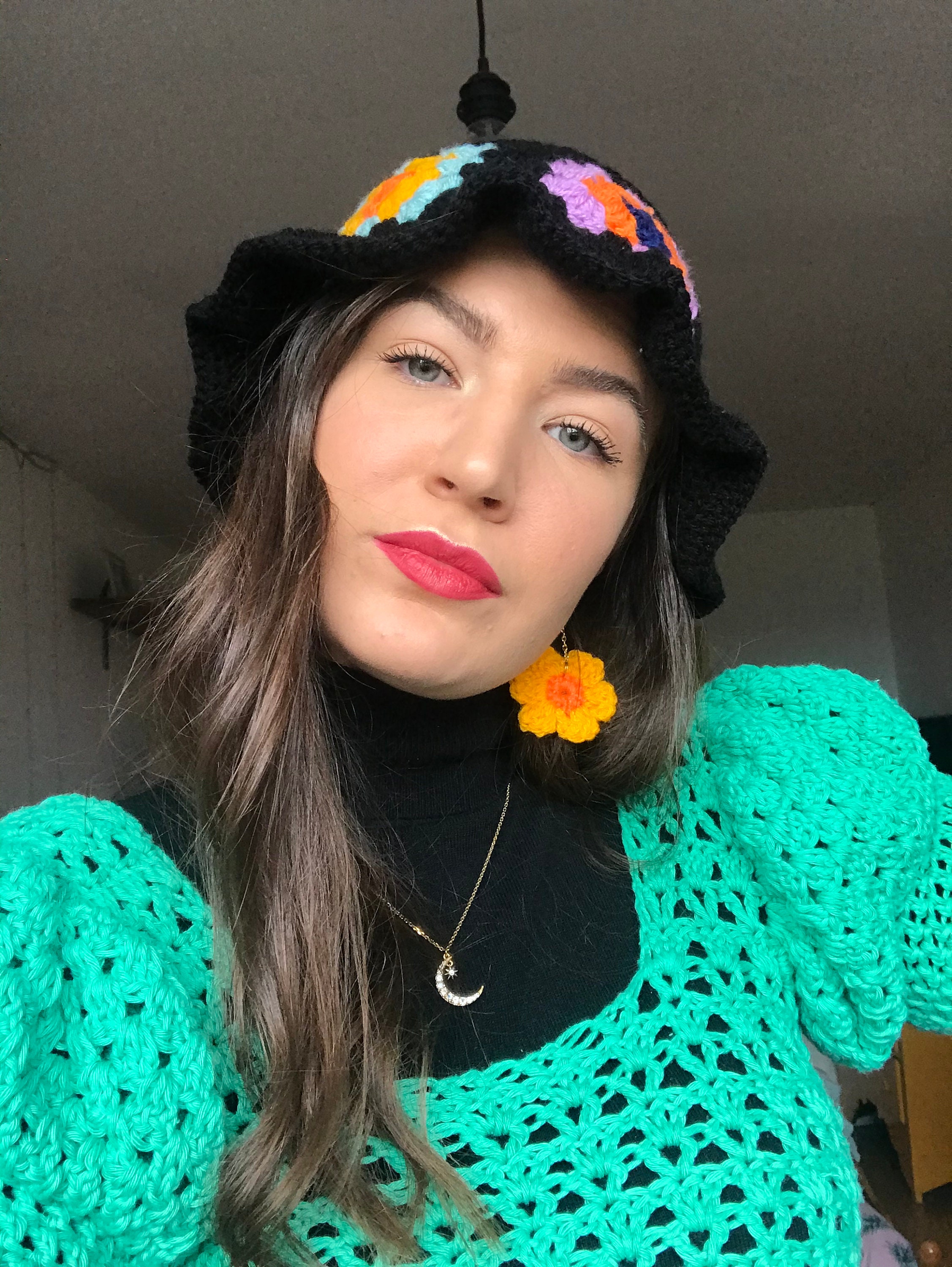 PDF Crochet Pattern Granny Squares Hat by Realm Designs - Etsy