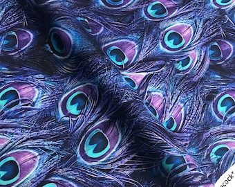 Peacock fabric | Etsy